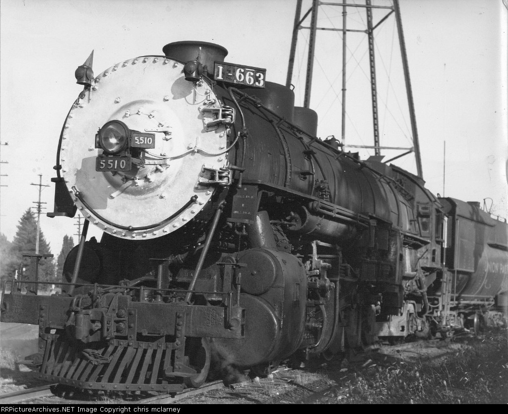 UP 5510,helper for first 663,derailed on the wye at Woodburn,Or.woodburn was the turning point ...